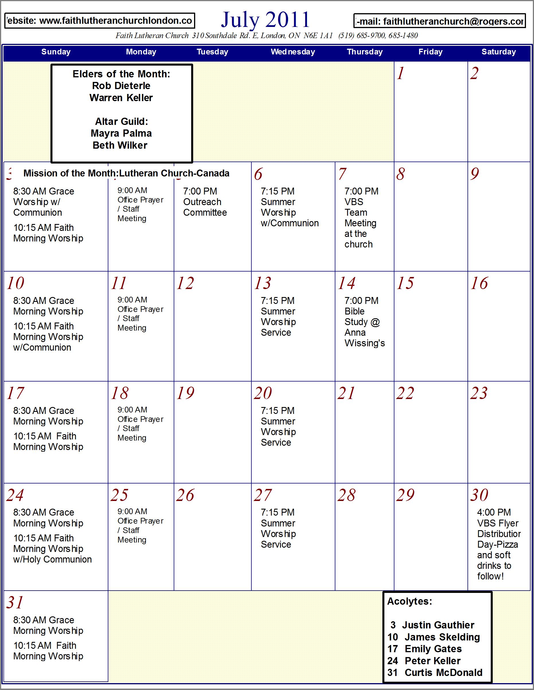 Older Calendars